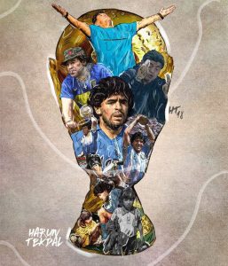 Maradona collage copa mundo-Tomado de Pinterest – La Cola de Rata